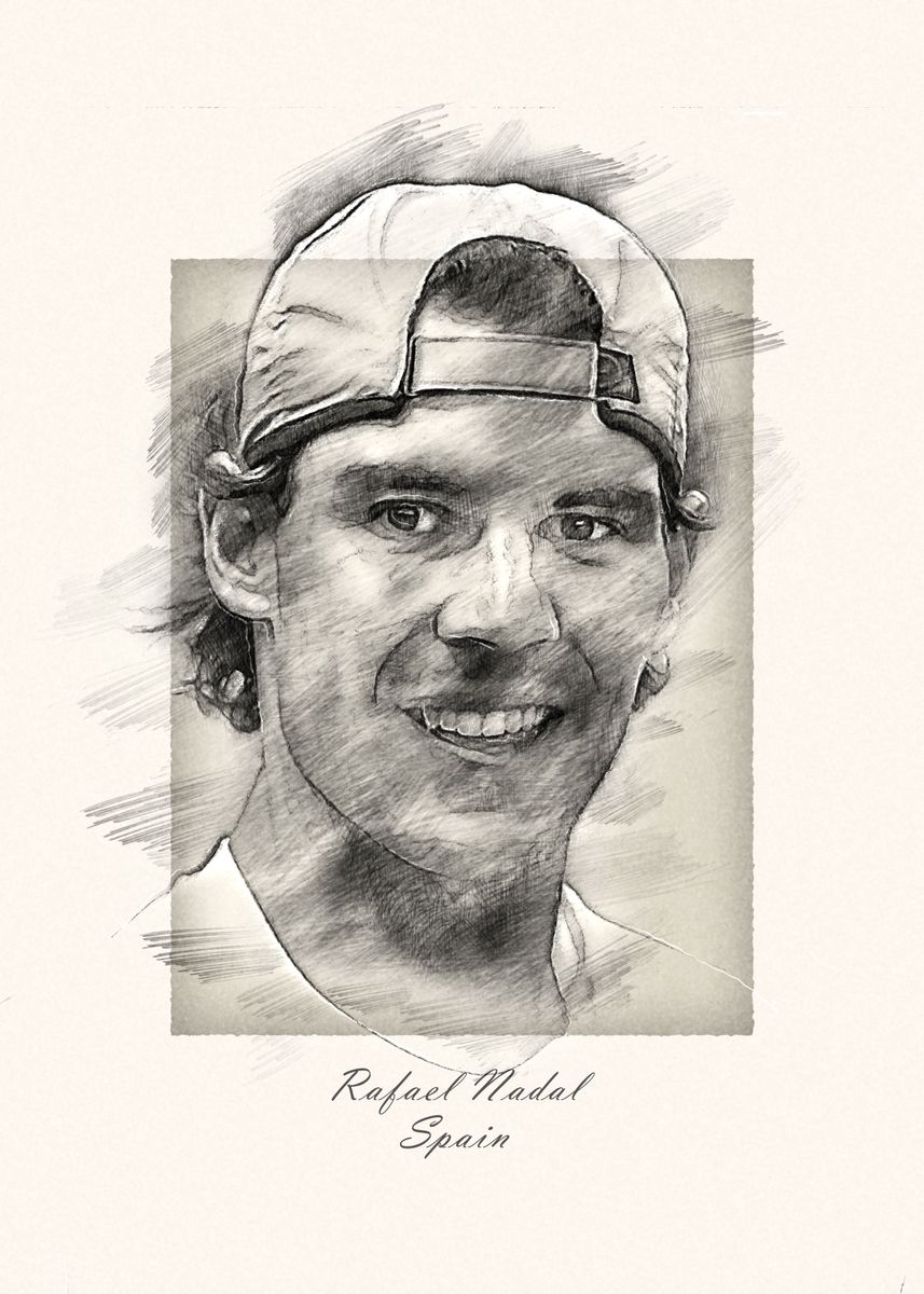 'Rafael Nadal Tennis' Poster by Leviosa Workshop | Displate