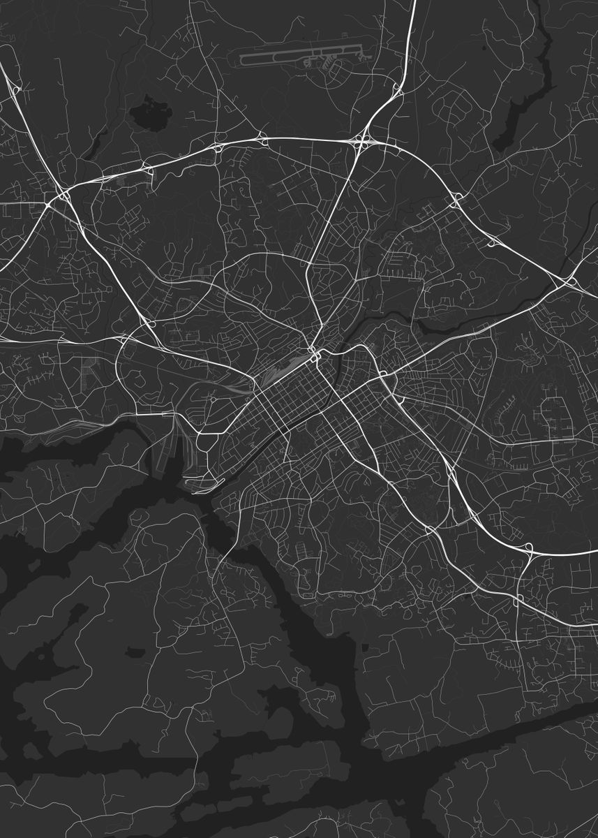 'Turku Finland Map' Poster, picture, metal print, paint by ...