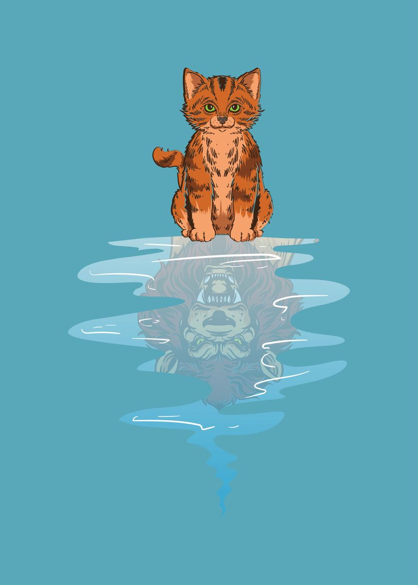 'Cats Imagination' Poster, picture, metal print, paint by Guido ...