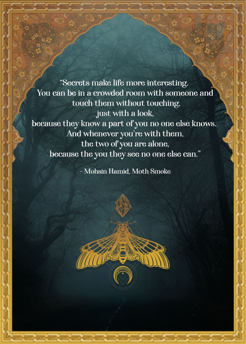 'Moth Smoke' Poster, picture, metal print, paint by POLI Store | Displate