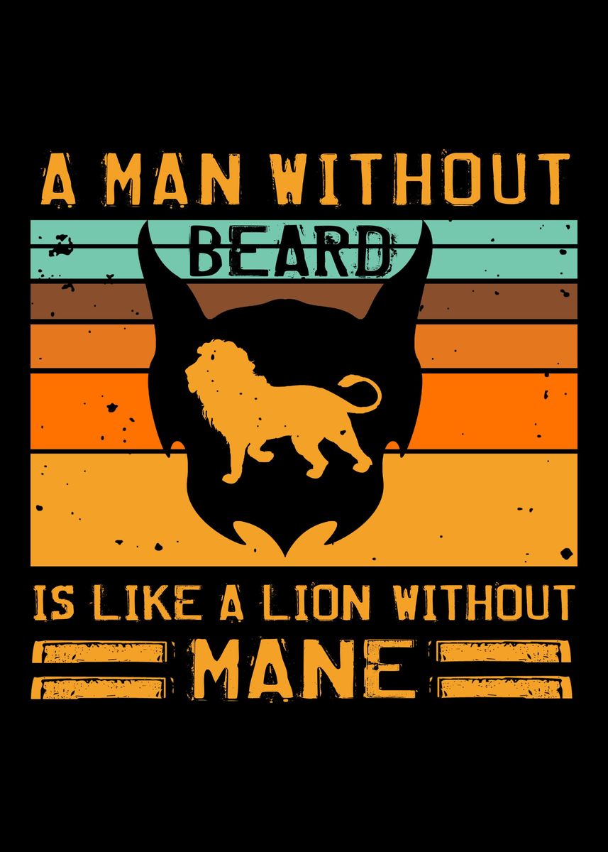 'Man Without Beard' Poster by Cooldruck | Displate