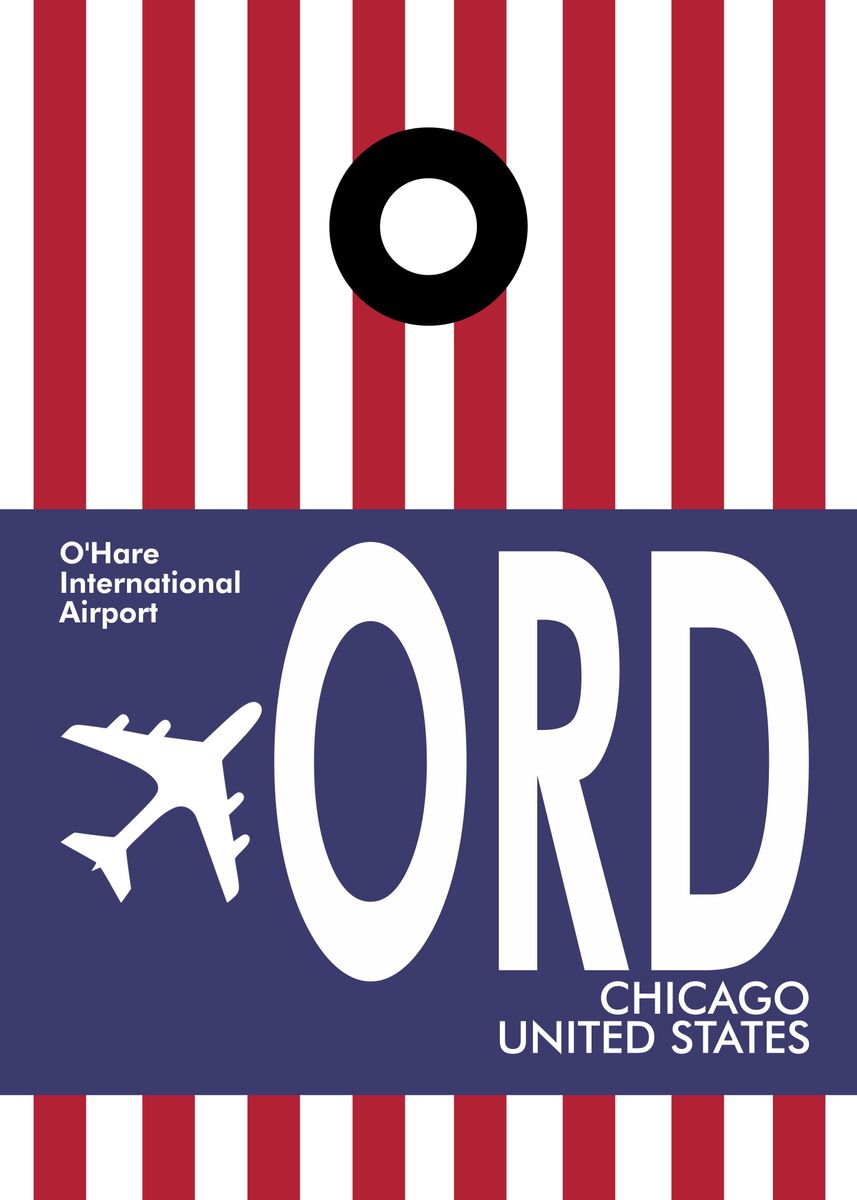 'ORD CHICAGO USA' Poster by Atomic Chinook | Displate