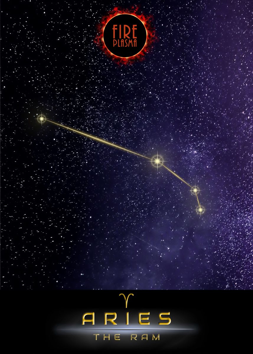 'Aries Constellation' Poster, picture, metal print, paint by ...