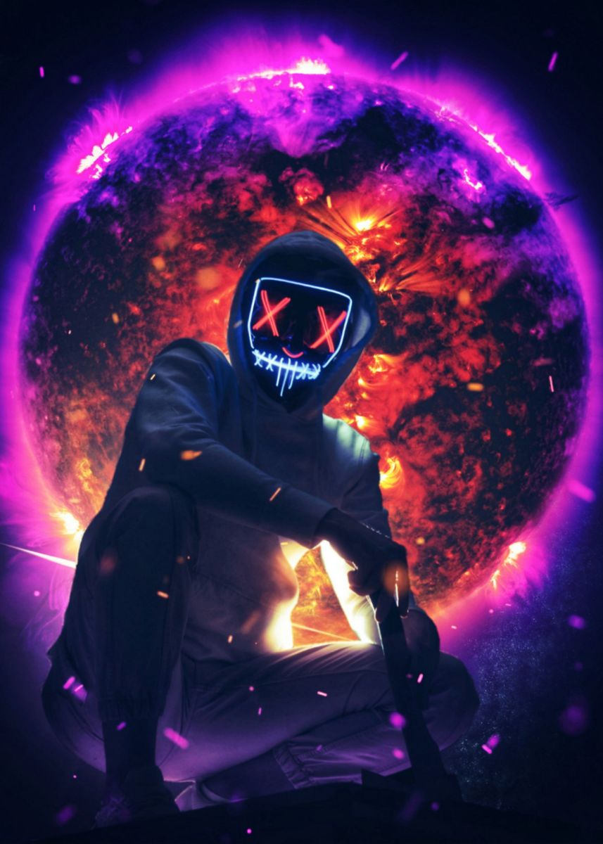 'Urban Nightmare Masked Man' Poster by Gen Z | Displate