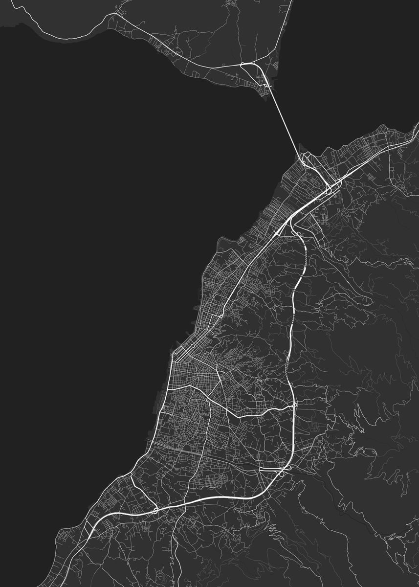 'Patras Greece Map' Poster by GraphicalMaps | Displate