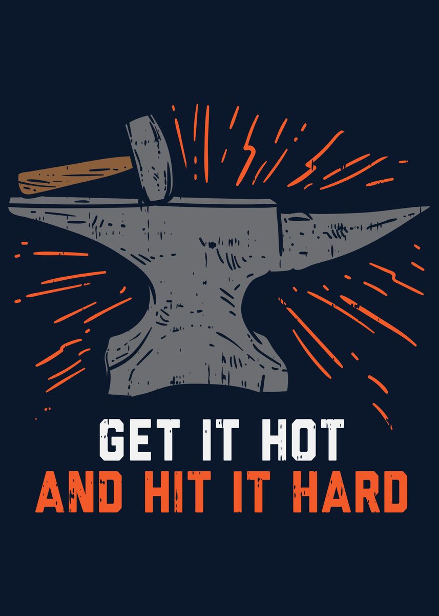 'Smith Metalworker' Poster, picture, metal print, paint by Sabine ...