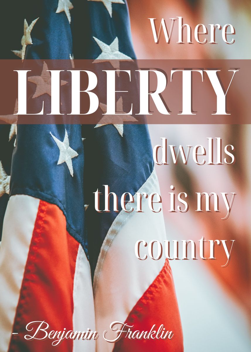 'USA nation quote' Poster, picture, metal print, paint by CiniArt ...