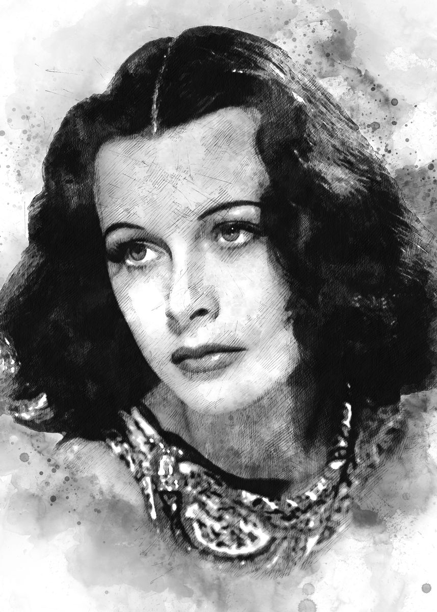 'Hedy Lemarr' Poster, picture, metal print, paint by Aivaras Grauzinis ...
