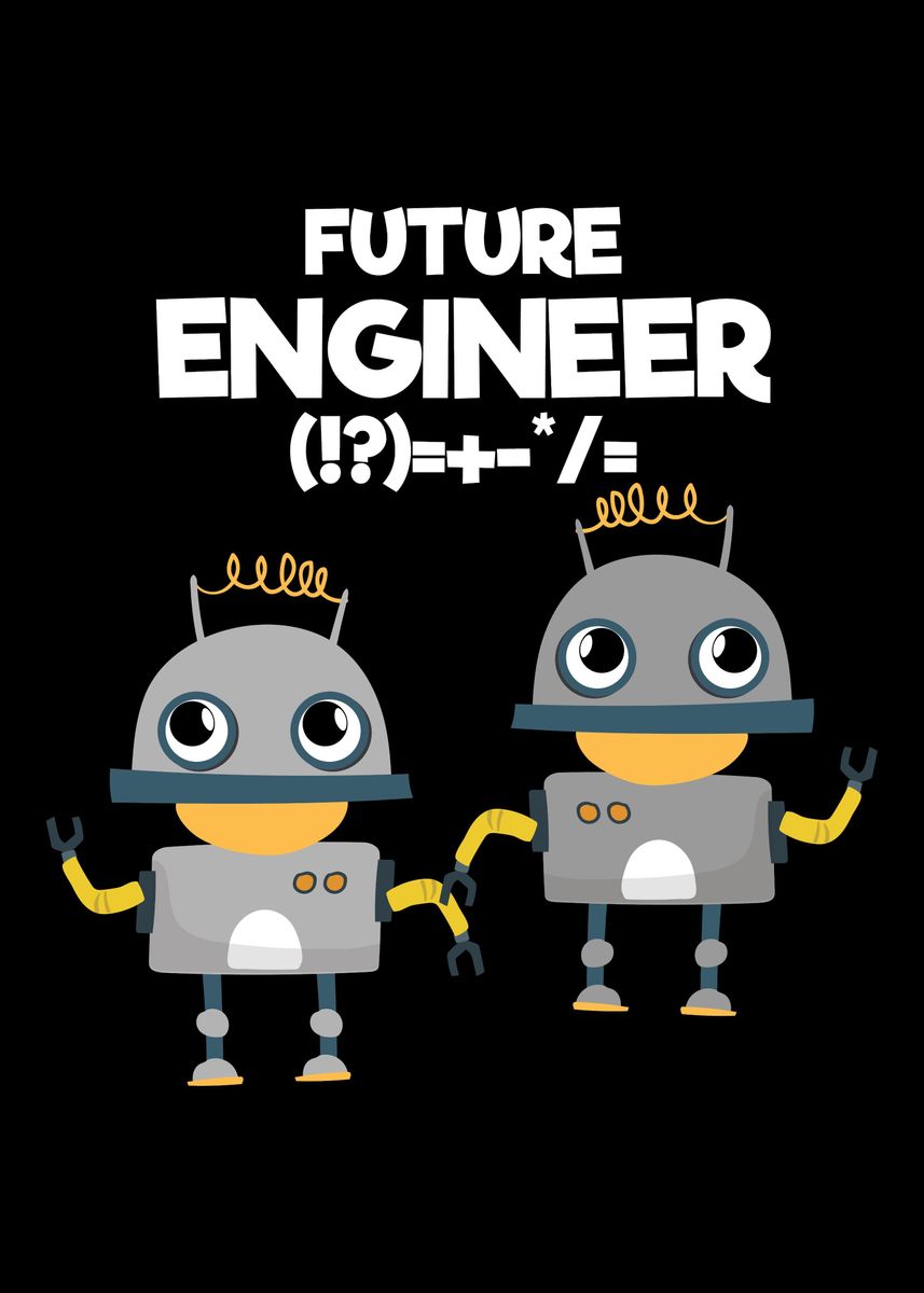 'Future engineer robots' Poster, picture, metal print, paint by Marc ...
