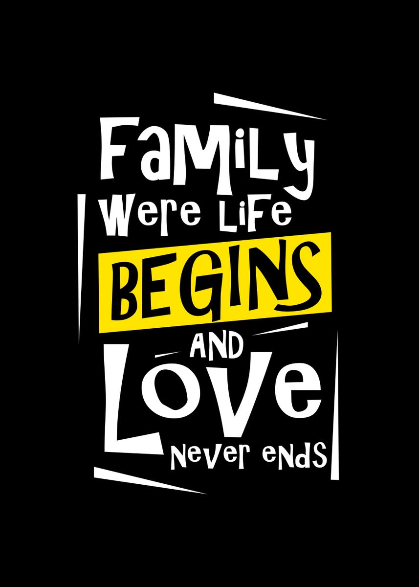 'Family Love Family Love' Poster, picture, metal print, paint by Norden ...