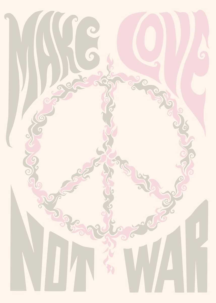 'Make Love' Poster, picture, metal print, paint by VANUA | Displate