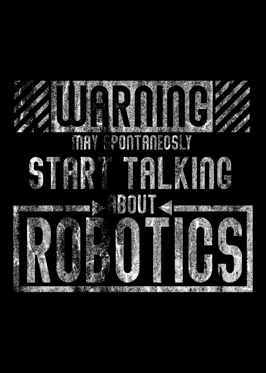 'Funny Robotics Quote' Poster, picture, metal print, paint by Marc Kolb ...