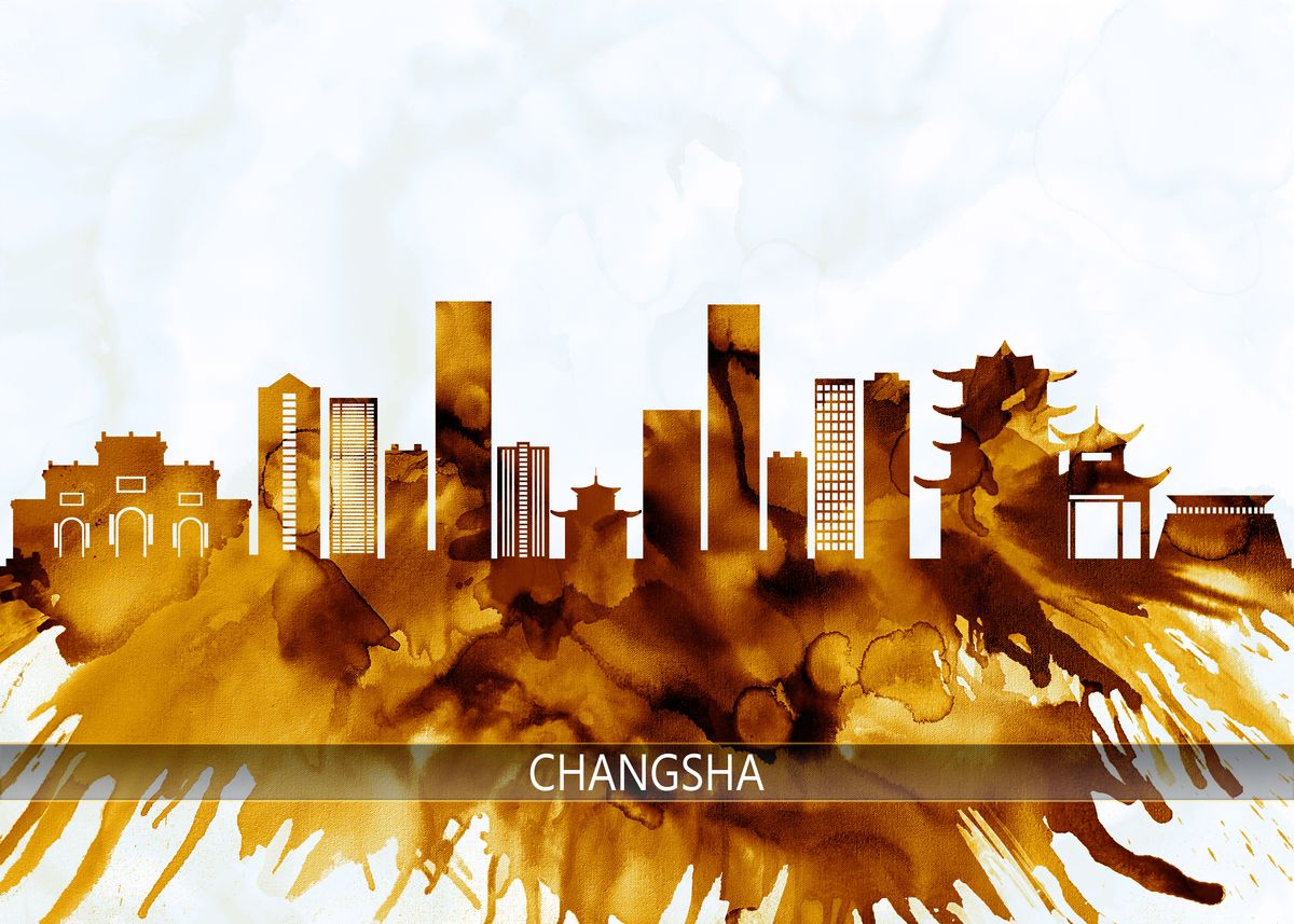 'Changsha China Skyline' Poster by Towseef Dar | Displate