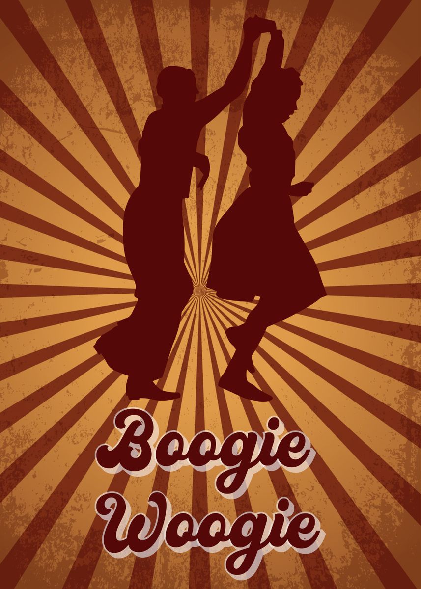 'Boogie Woogie Dance Couple' Poster, picture, metal print, paint by ...