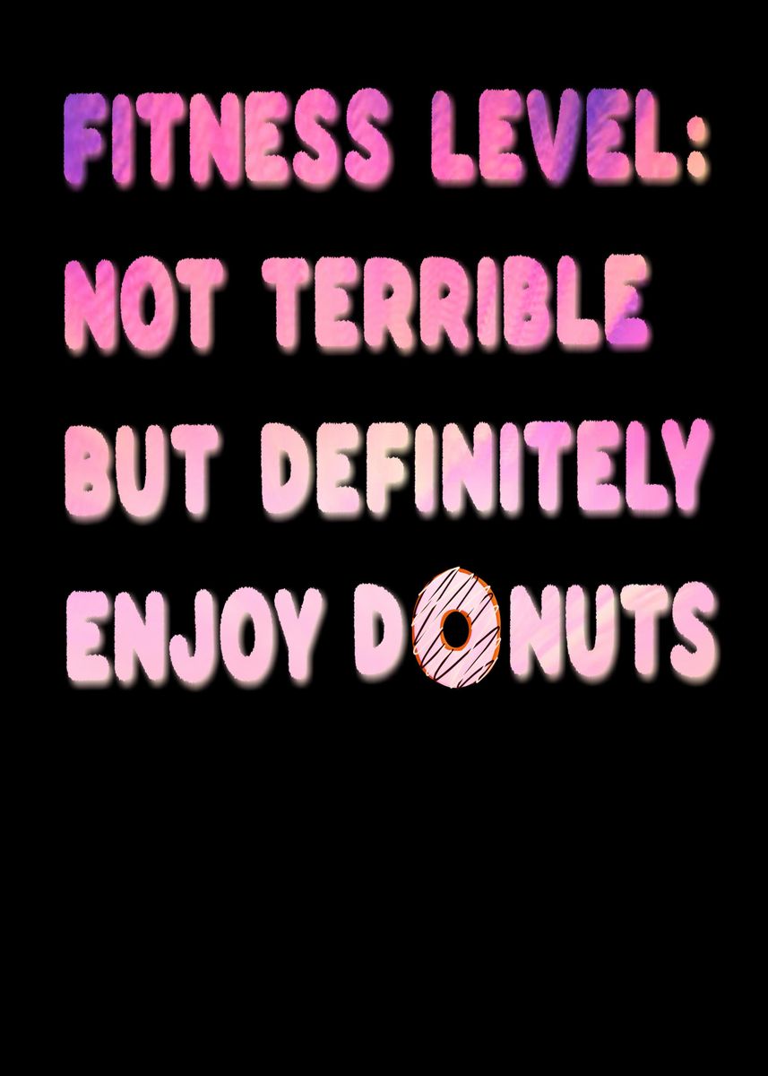 'Funny fitness donut' Poster by sytacdesign | Displate