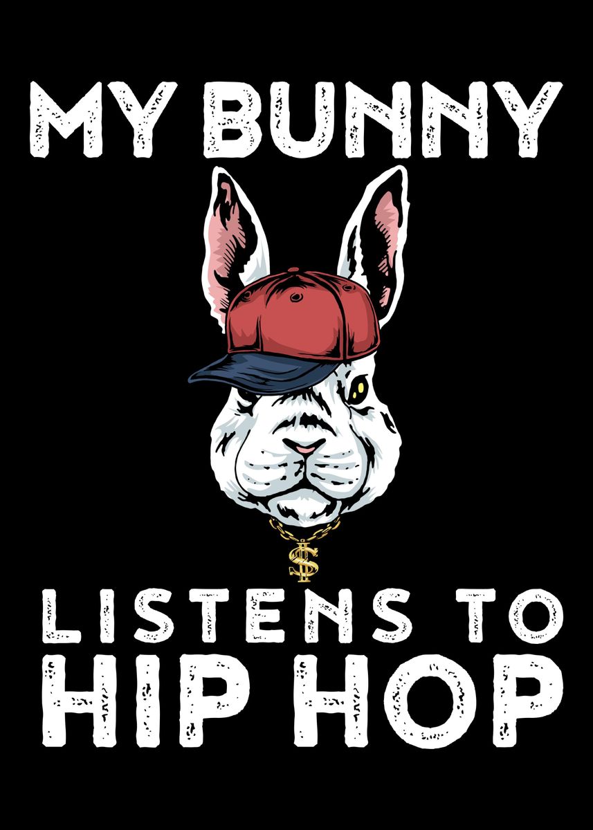 'Hip Hop Bunny' Poster by CatRobot | Displate
