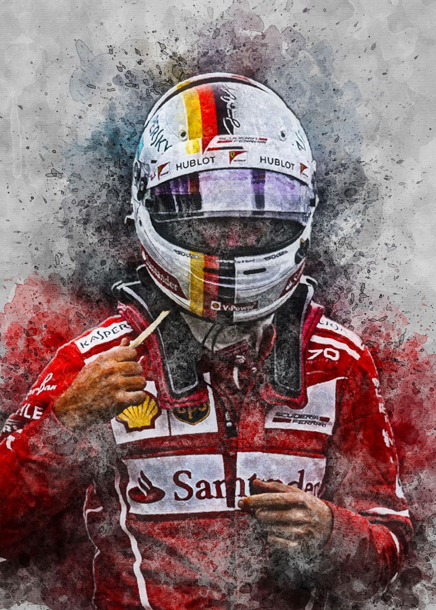 'Sebastian Vettel' Poster by PADA GROUP | Displate