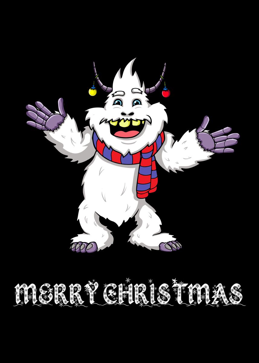 'Yeti Merry Christmas' Poster, picture, metal print, paint by Timo ...
