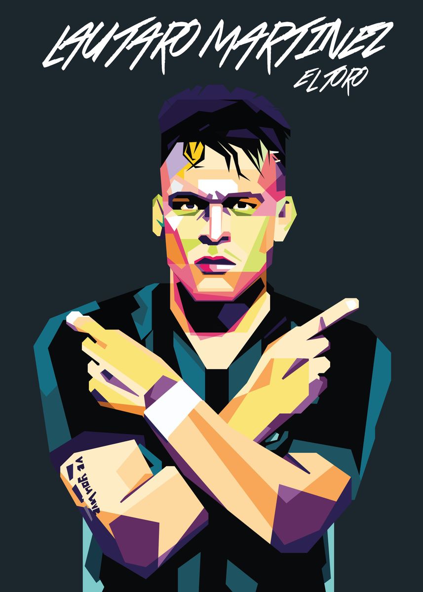 'LAUTARO MARTINEZ' Poster by Fajar Assidik | Displate