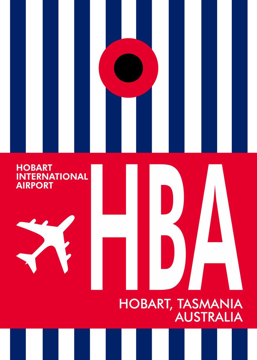 'AUSTRALIA HOBART HBA' Poster by Atomic Chinook | Displate