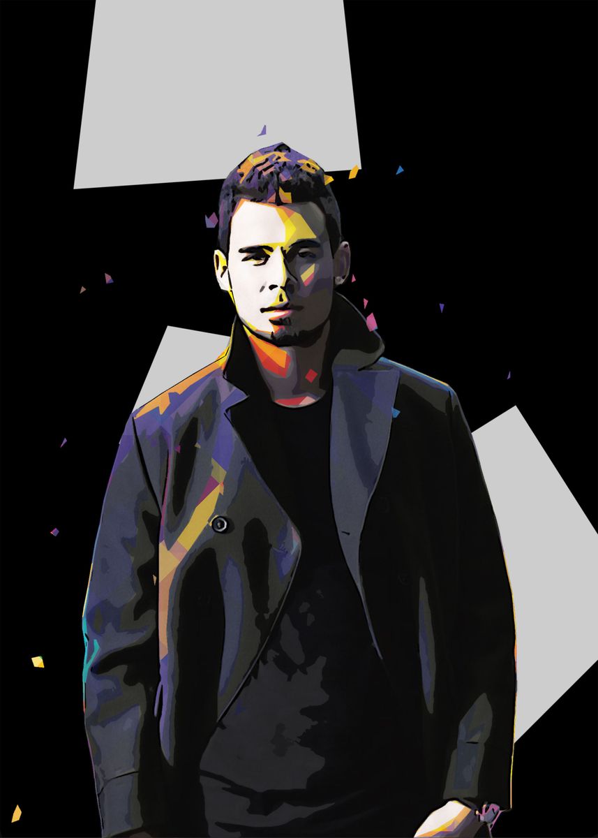 'Afrojack' Poster, picture, metal print, paint by MDA STUDIO | Displate