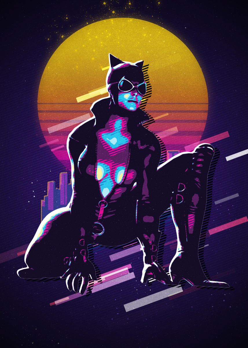 'fighting game' Poster, picture, metal print, paint by Neon Art Glowing ...