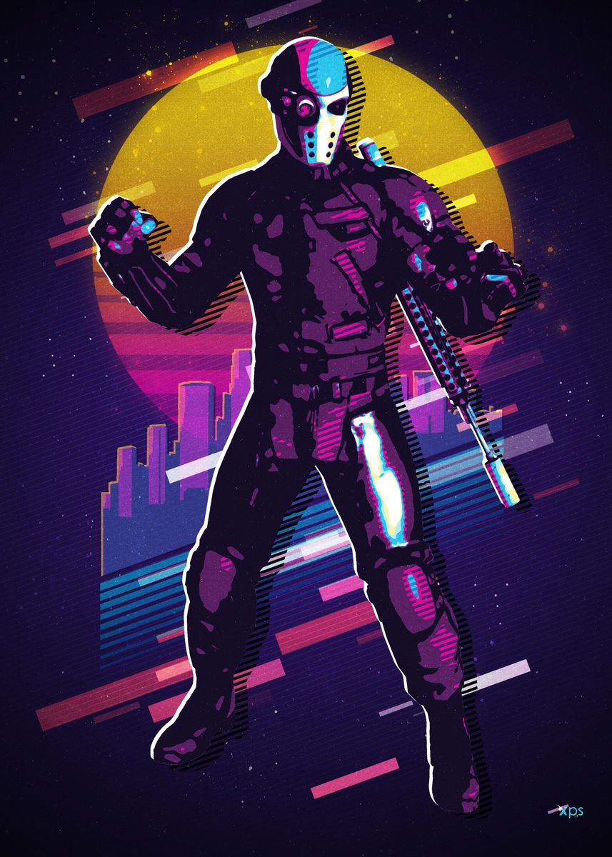 'fighting game' Poster, picture, metal print, paint by Neon Art Glowing ...