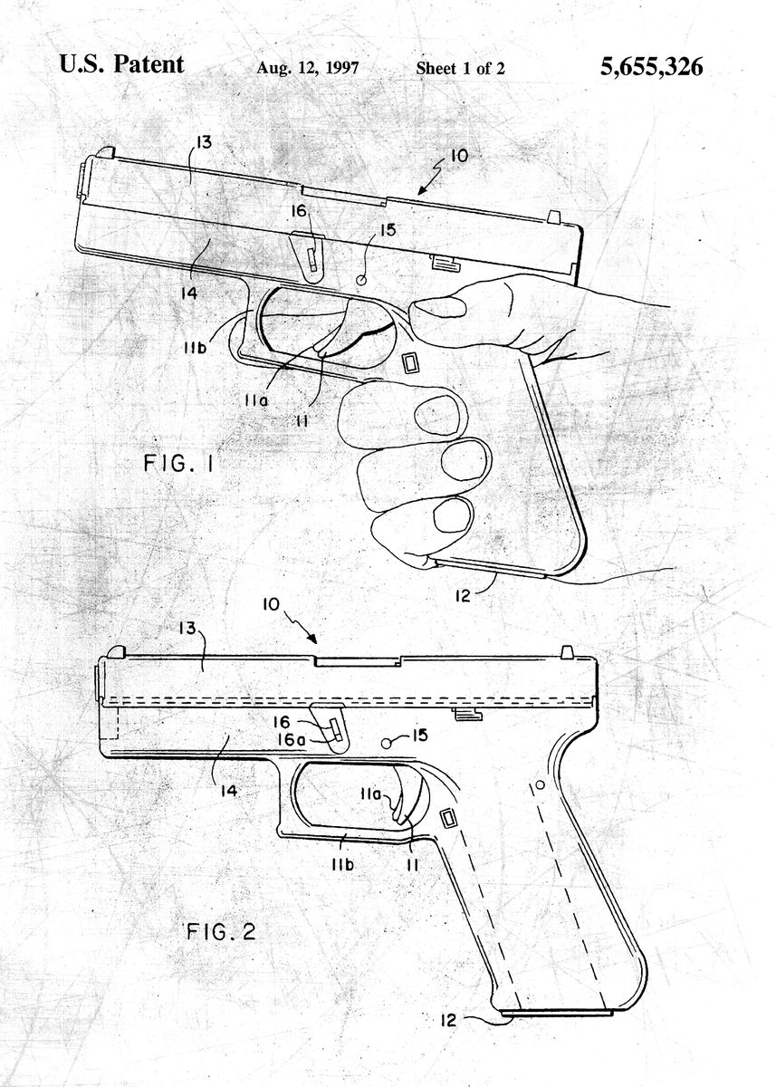 'handgun' Poster, picture, metal print, paint by MAXART DESIGN | Displate