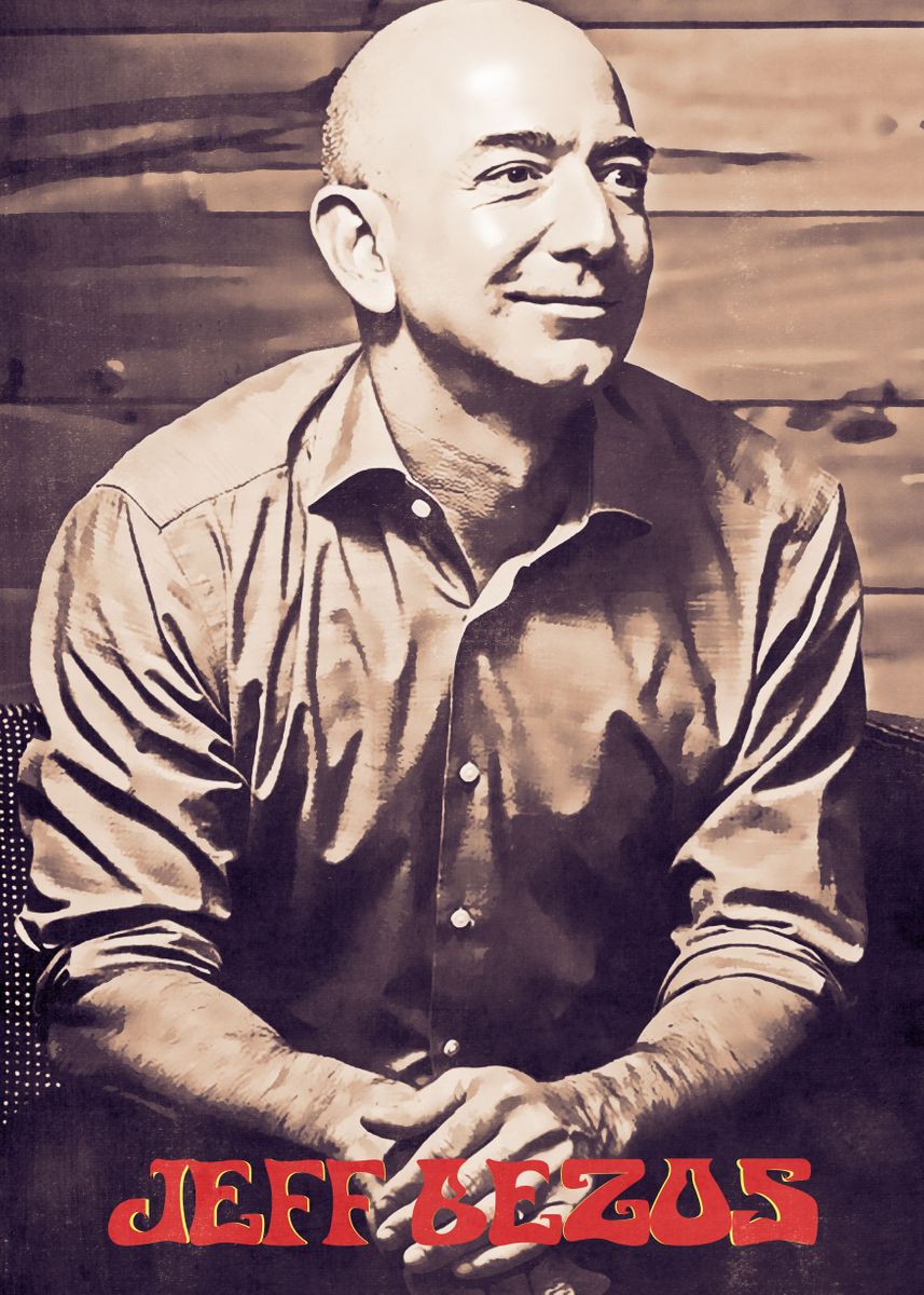 'Jeff BezosJeff Bezos' Poster by Anxhela Sufa | Displate