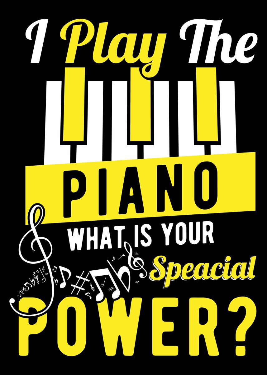 'Pianist power' Poster, picture, metal print, paint by TheSpezialBrand ...