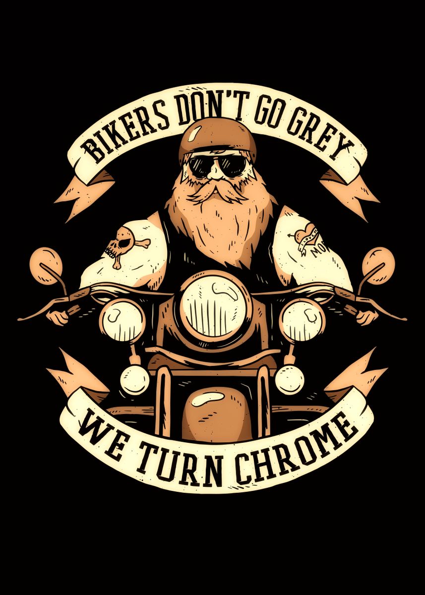 'Biker Fun Design' Poster by Reinhard Reschner | Displate