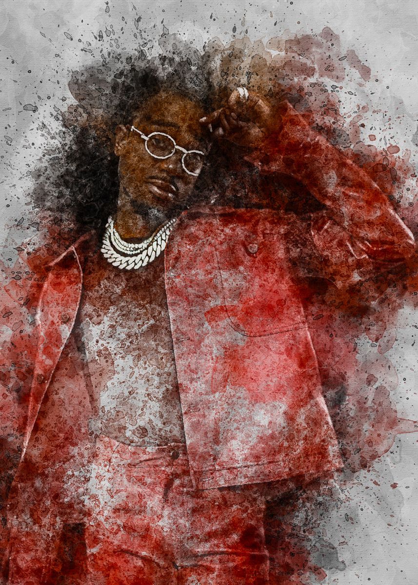 'Quavo' Poster, picture, metal print, paint by BQY STUDIO | Displate