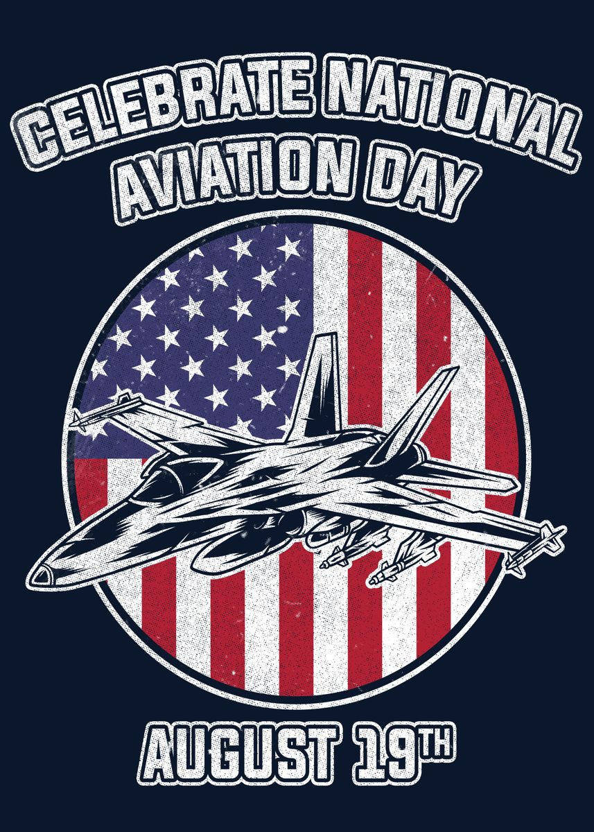 'National Aviation Day' Poster, picture, metal print, paint by Sabine ...