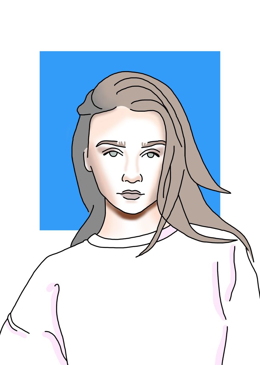 'Alyssa' Poster, picture, metal print, paint by Lottie Child | Displate