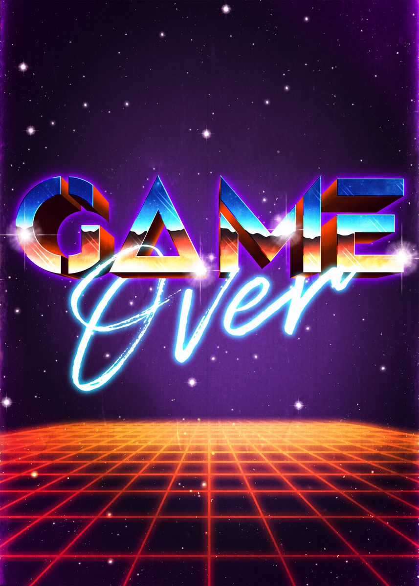 'Game Over Portrait' Poster, picture, metal print, paint by Devil May ...