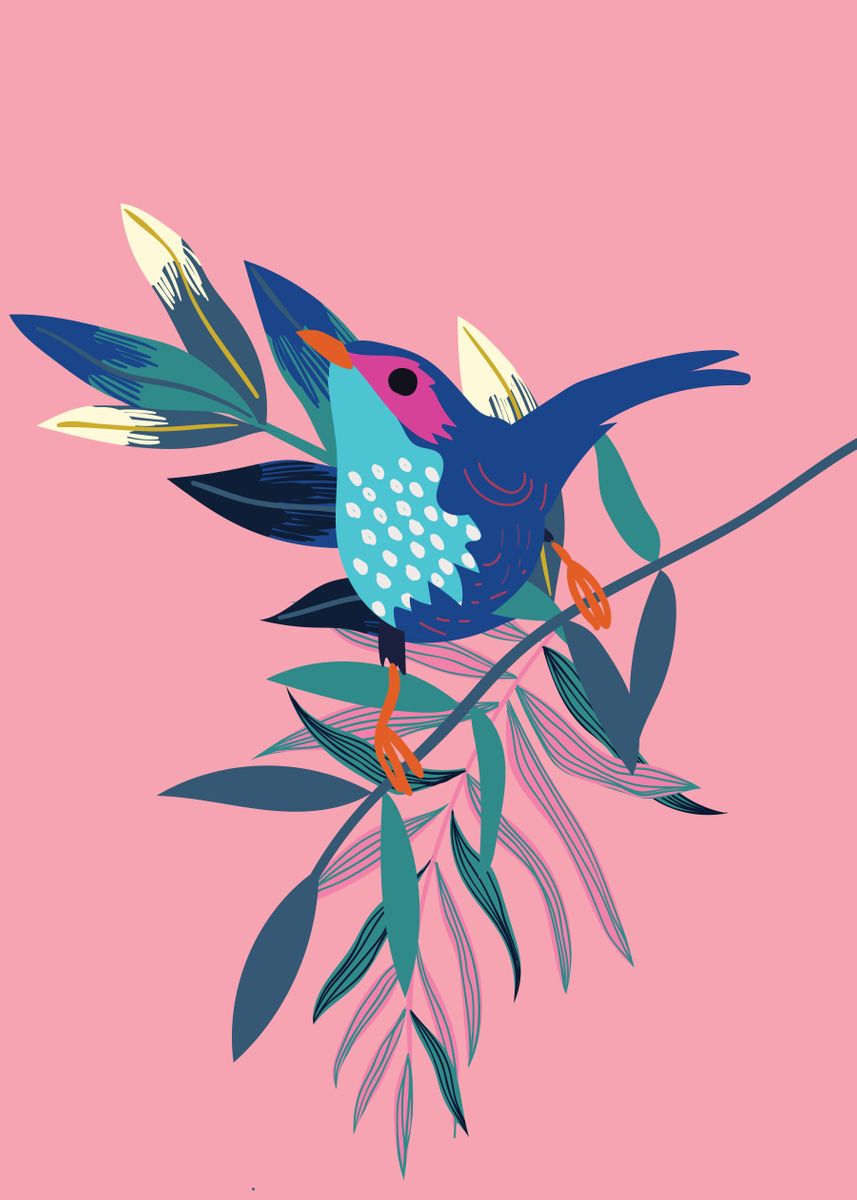 'Bird Nature flying ' Poster, picture, metal print, paint by Caravan ...