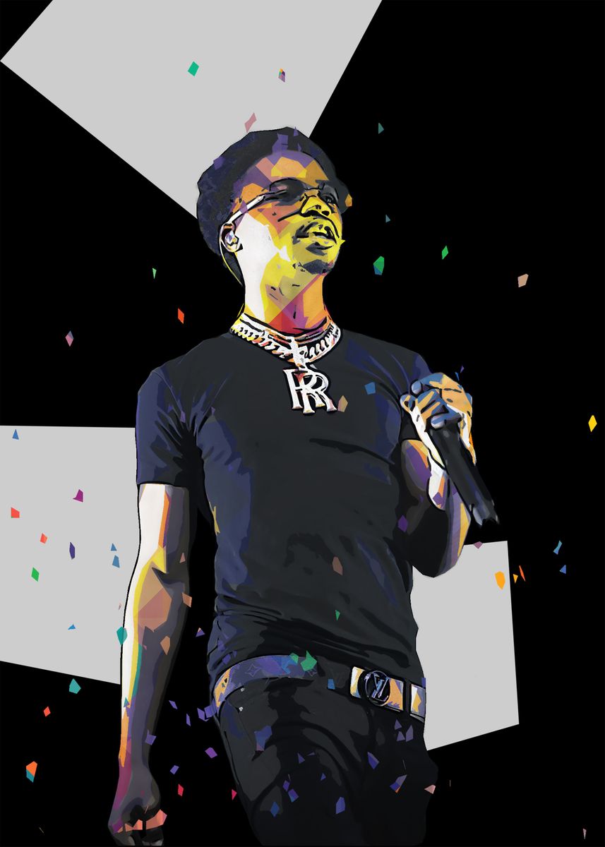 'Roddy Ricch' Poster, picture, metal print, paint by OOM TEAM | Displate