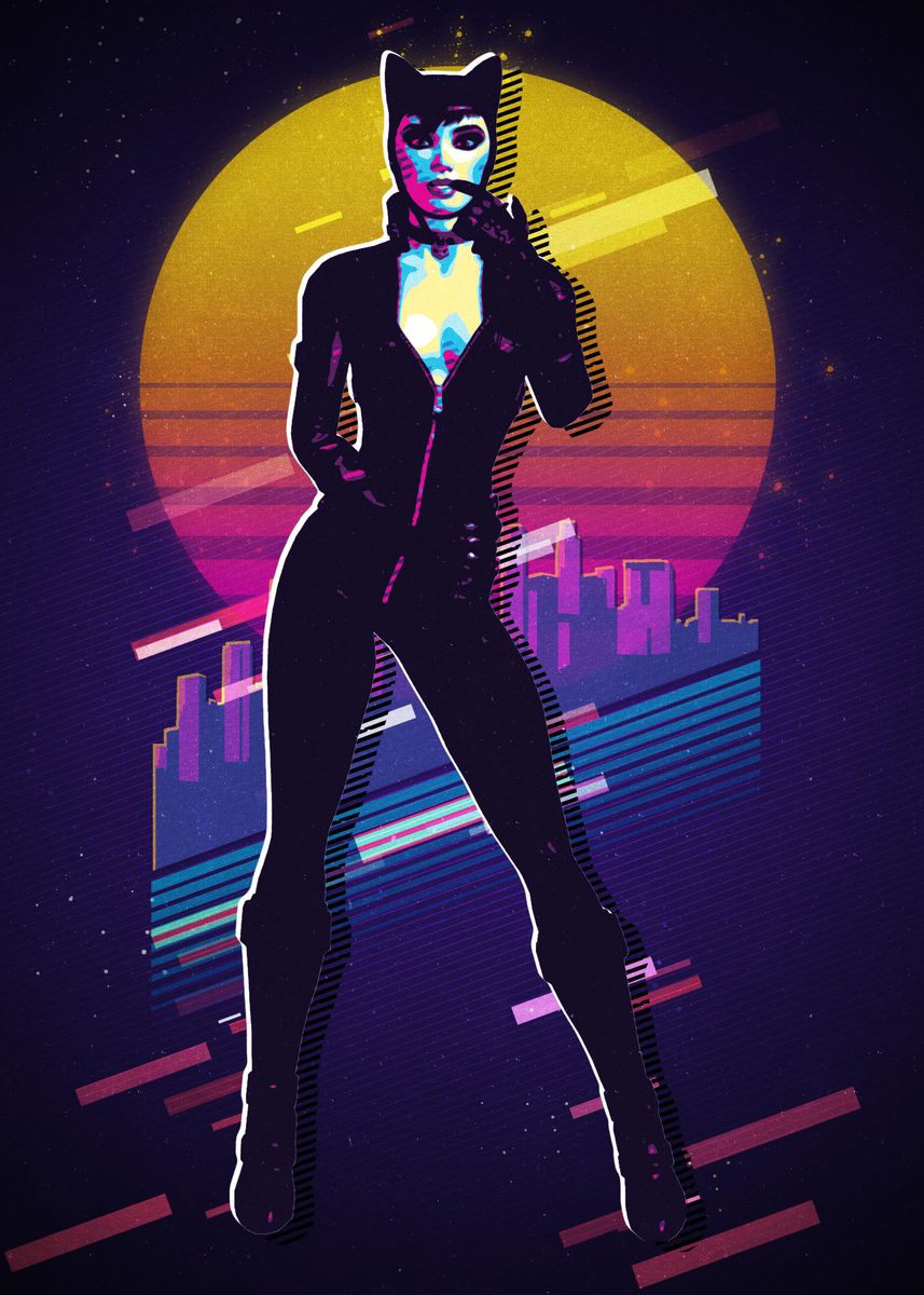 'fighting game' Poster, picture, metal print, paint by Neon Art Glowing ...