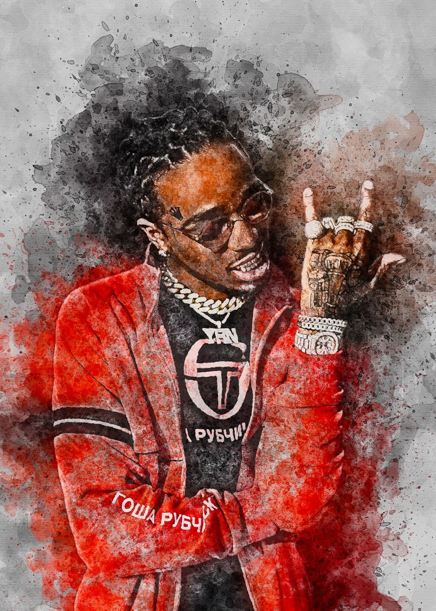 'Quavo' Poster, picture, metal print, paint by BQY STUDIO | Displate