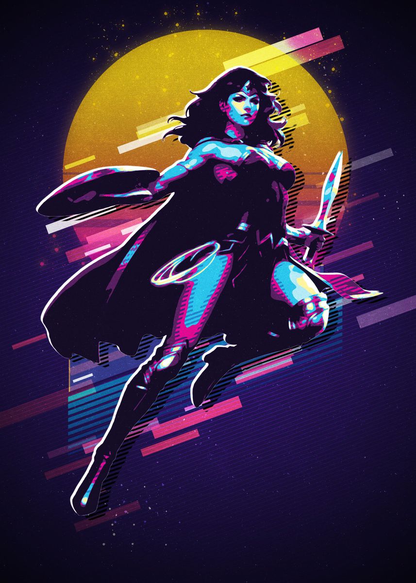 'fighting game' Poster, picture, metal print, paint by Neon Art Glowing ...