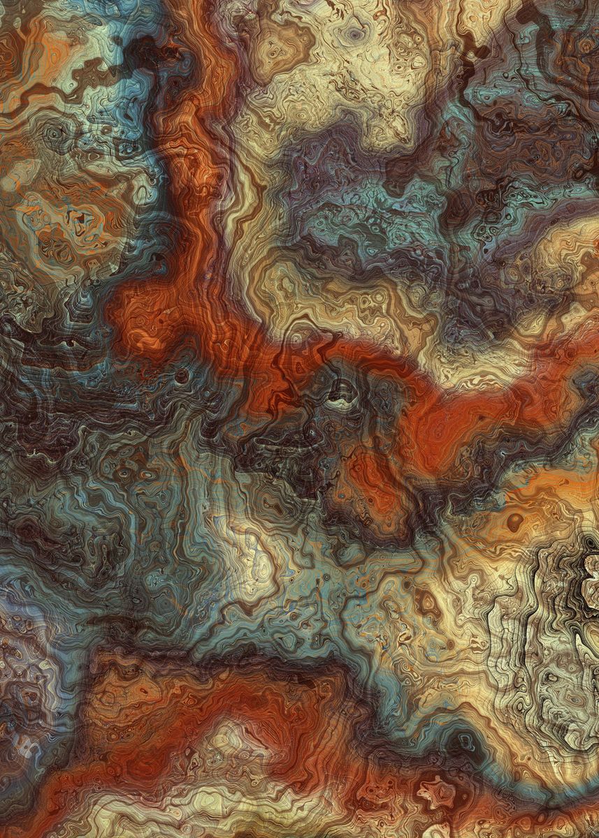 'Dark Marble 12' Poster by Aloke Design | Displate