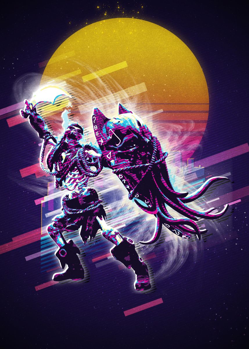 'fighting game' Poster, picture, metal print, paint by gillpa | Displate