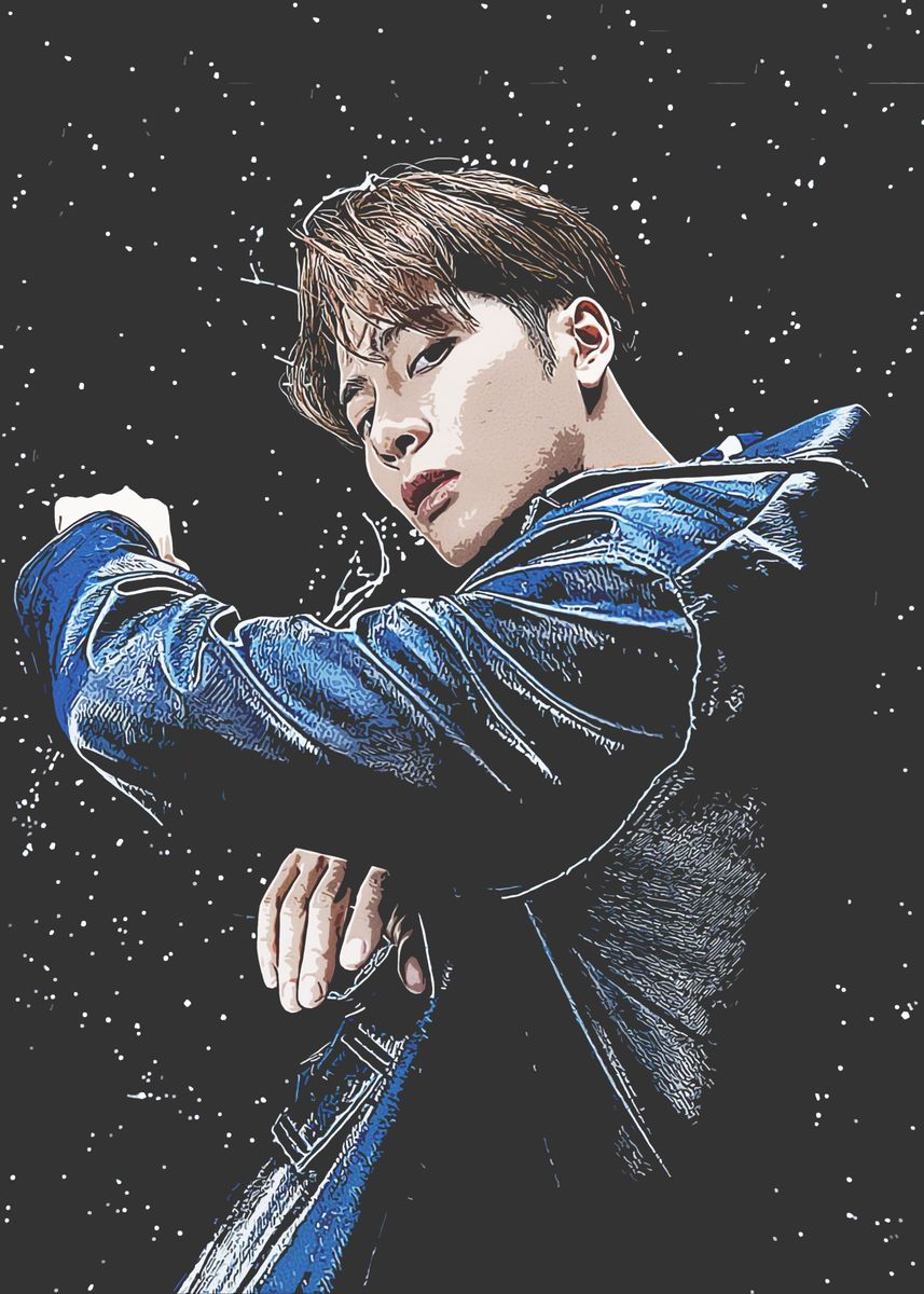 'jackson wang' Poster, picture, metal print, paint by Thogi Gio | Displate