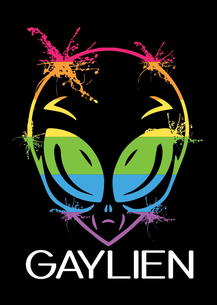 'Gaylien' Poster, picture, metal print, paint by AaronBaron | Displate