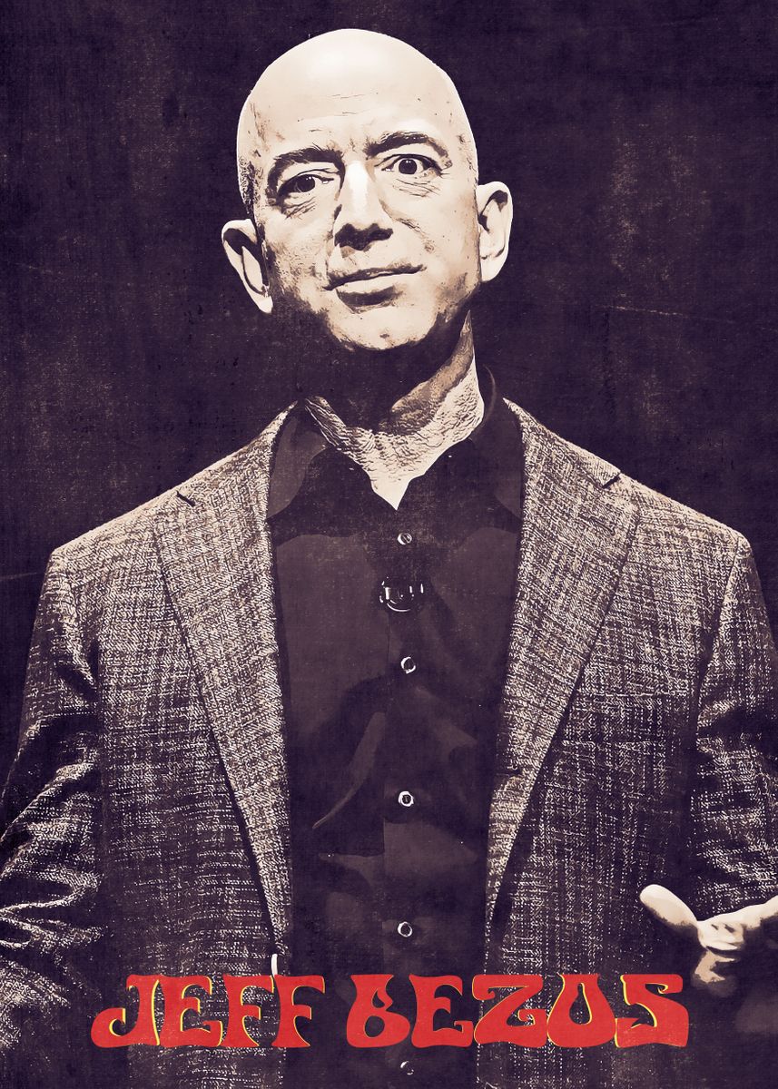 'Jeff Bezos' Poster, picture, metal print, paint by Anxhela Sufa | Displate