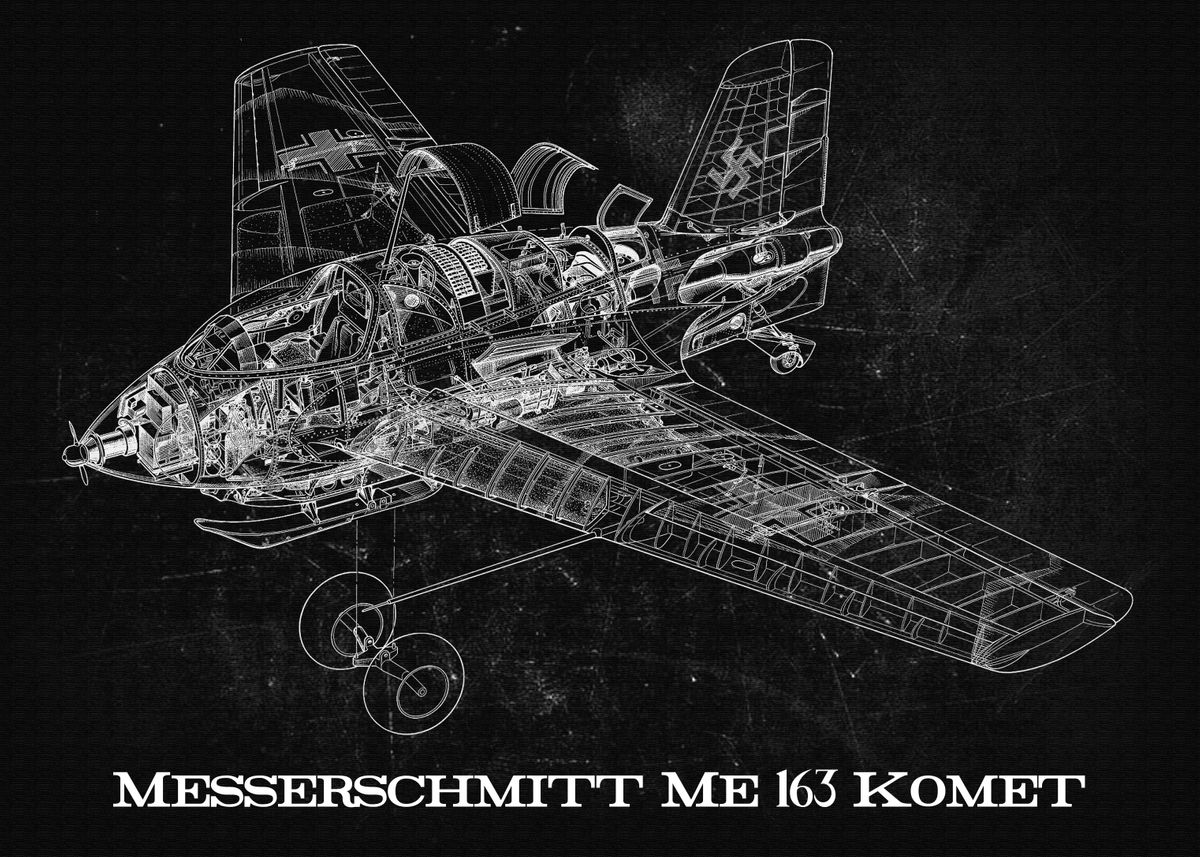 'Messerschmitt Me 163 Komet' Poster by JAT DESIGNS | Displate