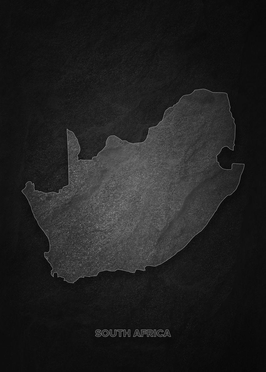 'South Africa Map' Poster, picture, metal print, paint by Visitify ...