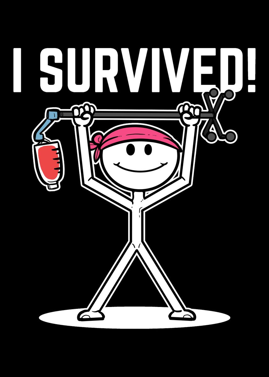 'I survived Cancer Survivor' Poster, picture, metal print, paint by ...