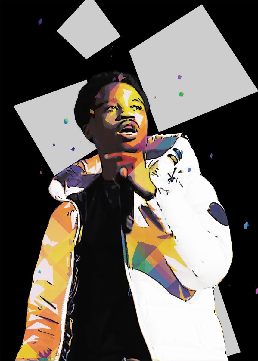 'Roddy Ricch' Poster, picture, metal print, paint by OOM TEAM | Displate