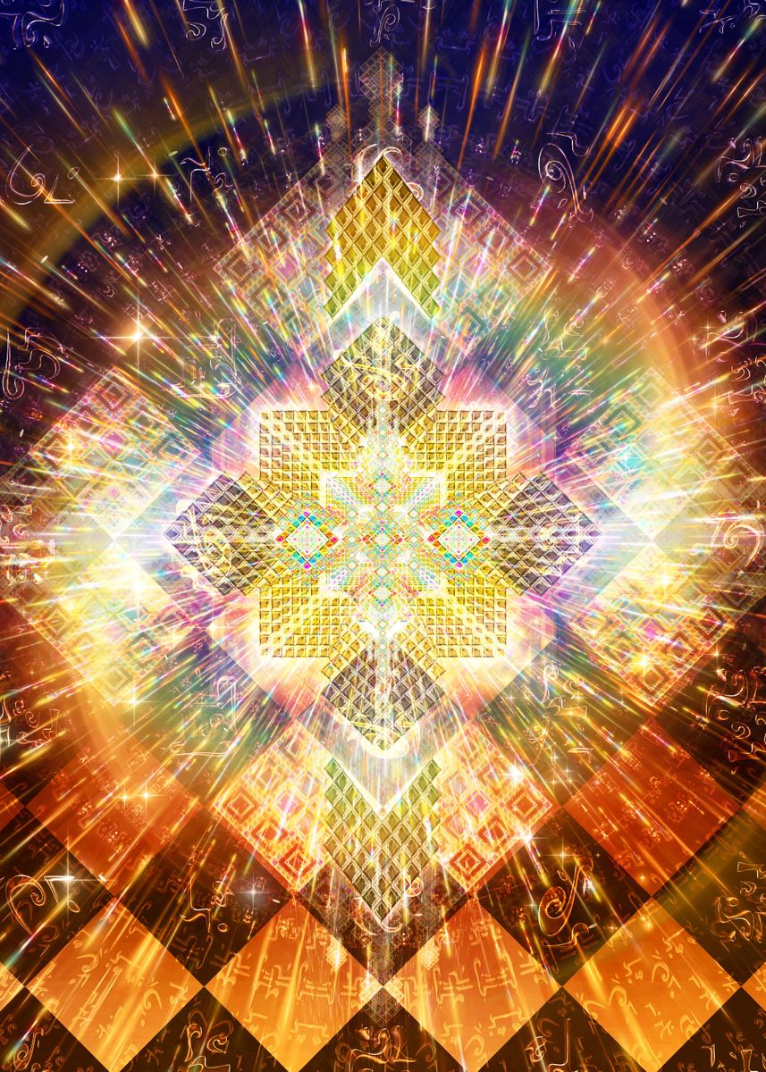 'Orange Gem' Poster, picture, metal print, paint by Louis Dyer | Displate